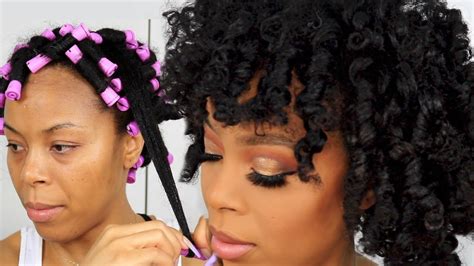 Perm Rod Set On Natural Hair Watchciwork Youtube