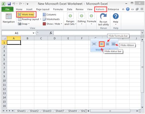 how to display or hide status bar in microsoft excel