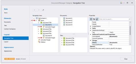 application hierarchy and module navigation winforms controls
