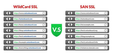 the difference between wildcard ssl and multi domain san ssl