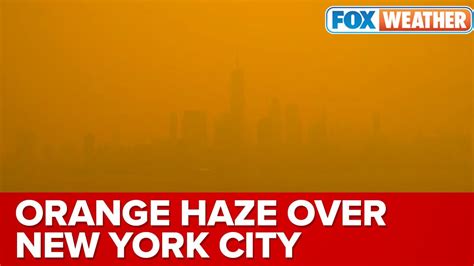 Live Haze Over New York City From Canadian Wildfire Smoke Youtube