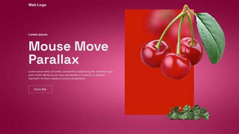 create mouse move parallax effect and entrance animation using html