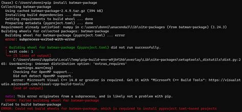 python fail to install batman package package for modeling a light