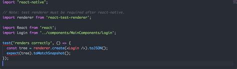 reactjs react native testing with jest failed unexpected token