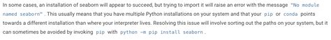 python modulenotfounderror no module named seaborn in jupyter 13054