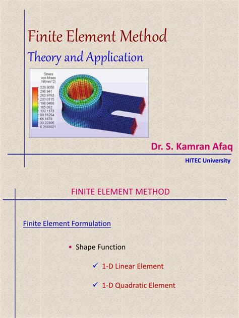 finite element method theory and application pdf finite element