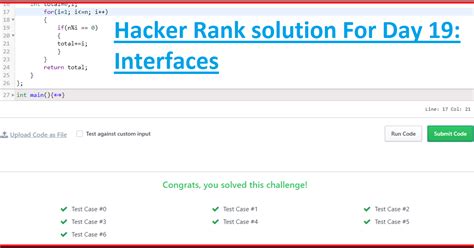 hacker rank solution for day 19 interfaces programming with basics