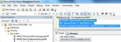 modifying date and time values in sql server