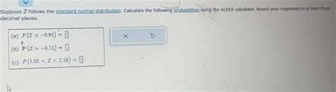 Solved Suppose Z Follows The Standard Normal Distribution Calculate