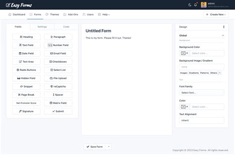 form builder forms easy forms