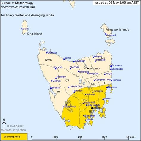 Tasmania Weather Severe Weather Warning For South East The Courier Mail