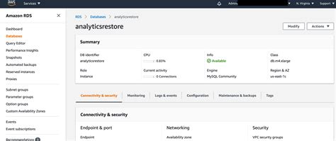 amazon relational database service rds backup and restore using aws