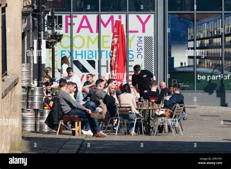Barnsley People Enjoying First Friday Out End Of Lockdown At Outdoor