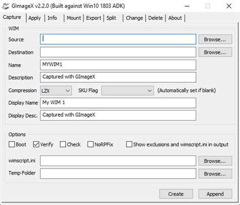 gimagex gui for windows imaging autoit consulting