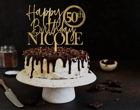 Reusable Happy Birthday Cake Topper Custom Name Cake Topper Etsy