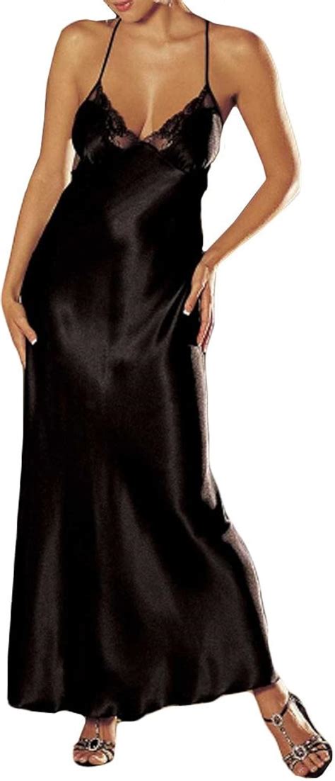 Womens Sexy Satin Bowknot Nightdress Slutty Sexy Plus Size Lingerie
