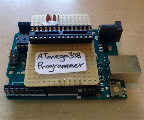 simple and cheap arduino uno atmega328 programmer 5 steps with