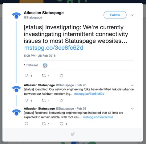 incident updates now threaded on twitter work life by atlassian