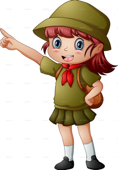 Set Of 8 Cute Scouts Character By Walankart Graphicriver