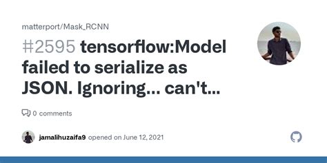 tensorflow model failed to serialize as json ignoring can t pickle