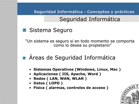Ppt Conceptos Y Prácticas De Seguridad Informática Powerpoint