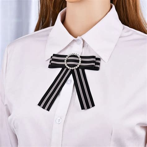Terreau Kathy 2018 Vintage College Wind Bowknot False Collar Tie
