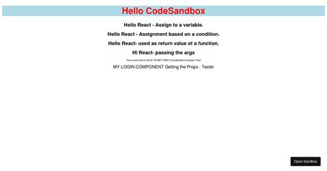 jsx expressions and props codesandbox