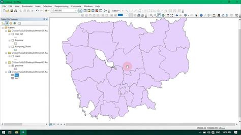 how to split seperate the shapefile to each part in arcgis [speak khmer