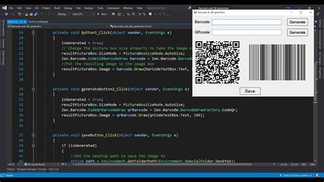 generate barcode andand qr code using c windows application youtube