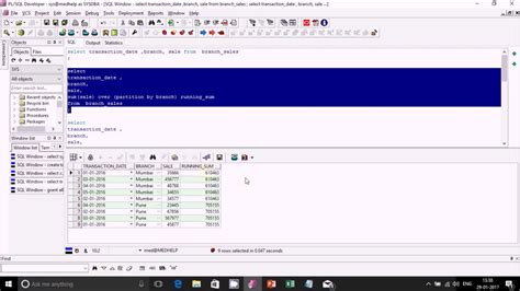 running sum using oracle youtube