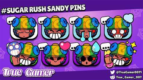 So Cool Yeah Sugar Rush Sandy Pins R Brawlstars