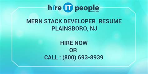 mern stack developer resume plainsboro nj hire it people we get it