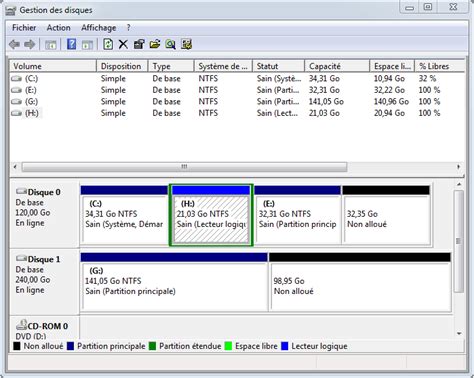 utiliser gestion des disques sous windows 11 10 8 et 7