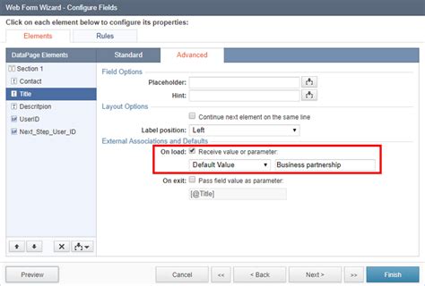 setting up default values caspio online help