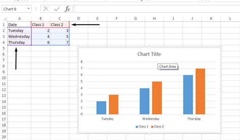 how to include captions in microsoft excel graphs and charts