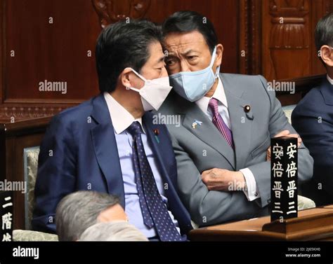 Tokyo Japan 28th Apr 2022 Former Japanese Prime Ministers Shinzo