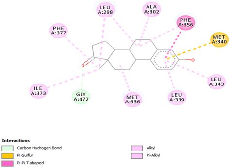2d Visualization Interactions Between 1 × 7j Receptor And Ligand 7