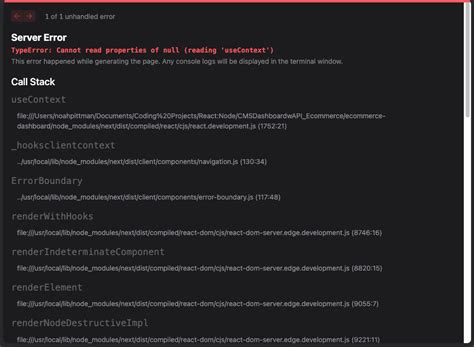reactjs nextjs default starter throwing errors stack overflow