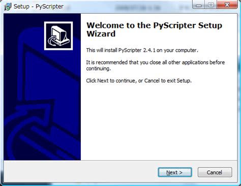 py習 pyscripter インストール
