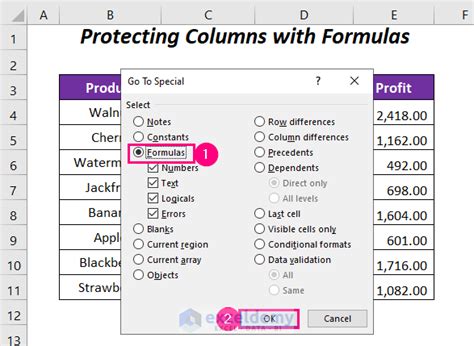 How To Protect Columns With Password In Excel 4 Methods Exceldemy