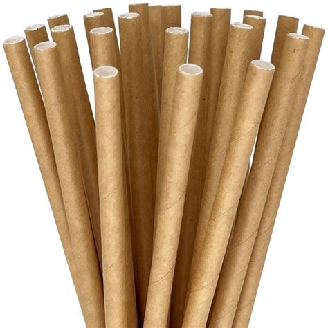 Regular Kraft Paper Straw 197mm Vs Packaging