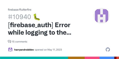 🐛 [firebase auth] error while logging to the facebook account · issue