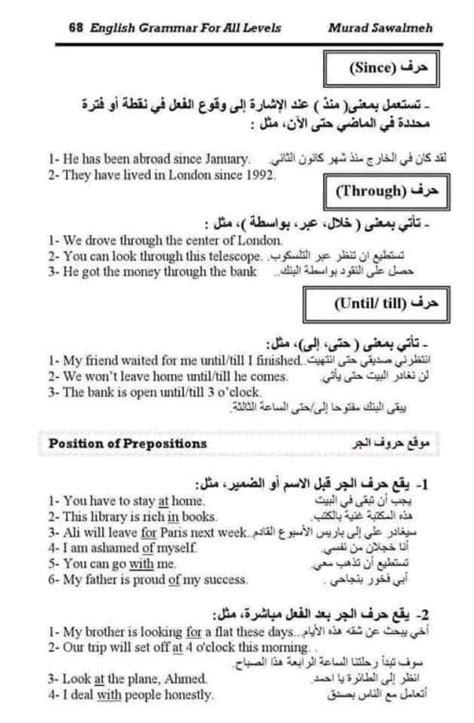 شرح حروف الجر في اللغة الإنجليزية أ مدرس دوت كوم