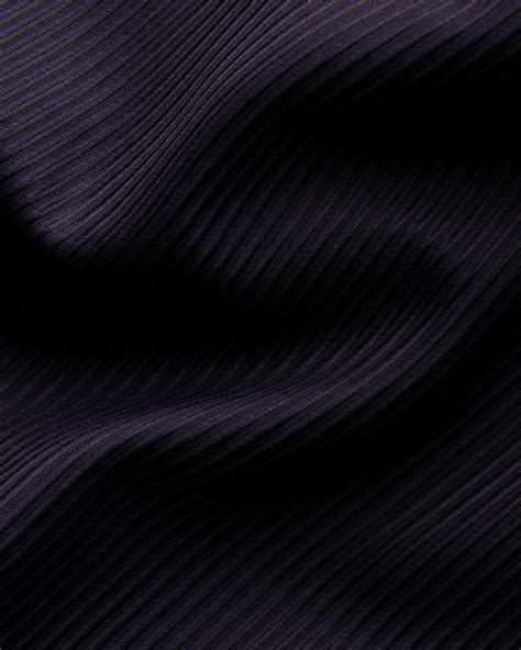 Navy Textured Twill Shirt Eton