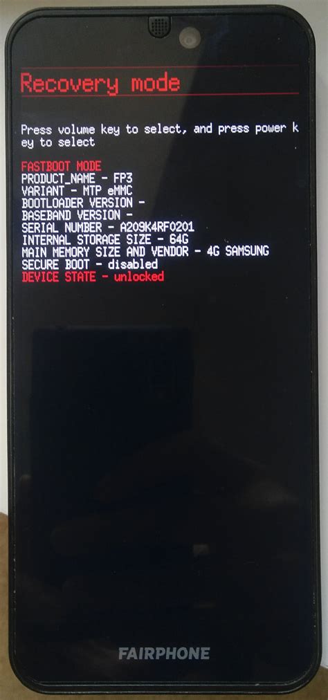 fairphone 3 stuck on boot screen after clean re installation of