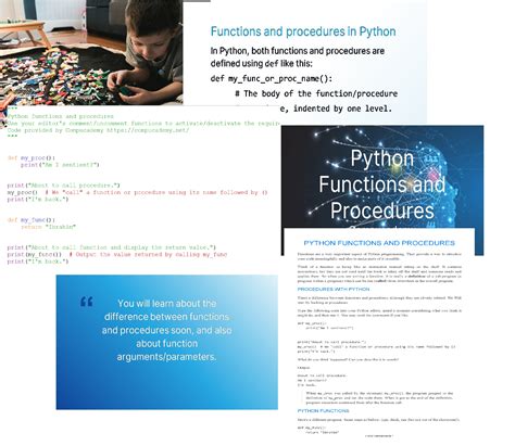 python functions and procedures teaching pack teaching resources