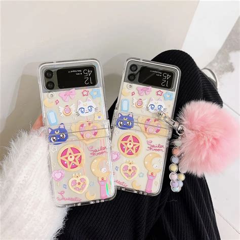 Fashion Cute Stand Phone Cases For Samsung Galaxy Z Flip 3 4 5g Hard