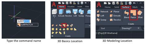 surface patch command practical autodesk autocad 2021 and autocad lt
