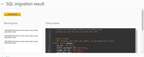 hot vertabelo now features migration script generation vertabelo