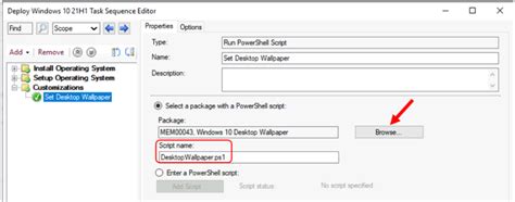 add run powershell script step to sccm task sequence htmd blog